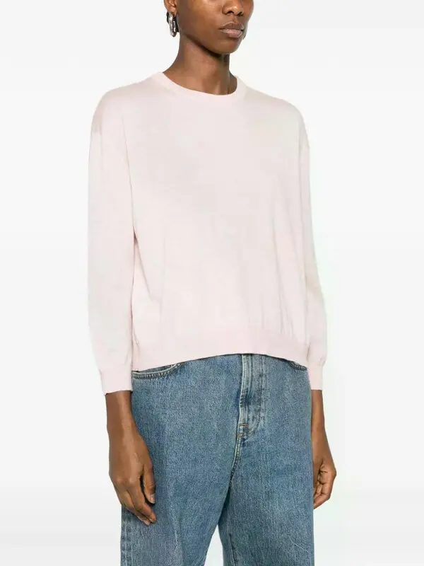 BEYOU Ribbed-hem Sweater