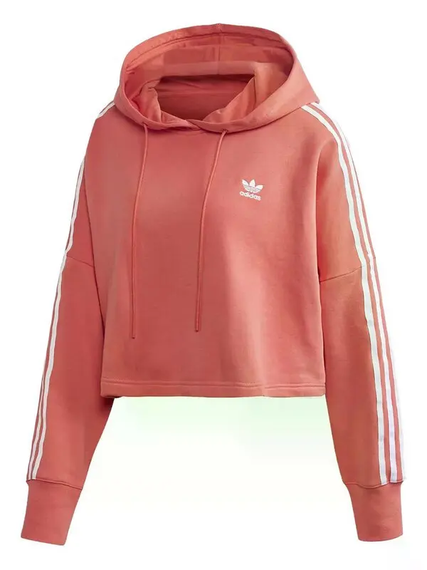 Adidas Originals Trefoil Cropped Hoodie - Orange