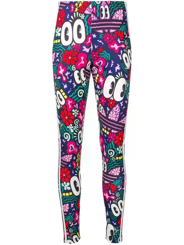 Adidas X Hattie Stewart 3-stripes Printed Leggings