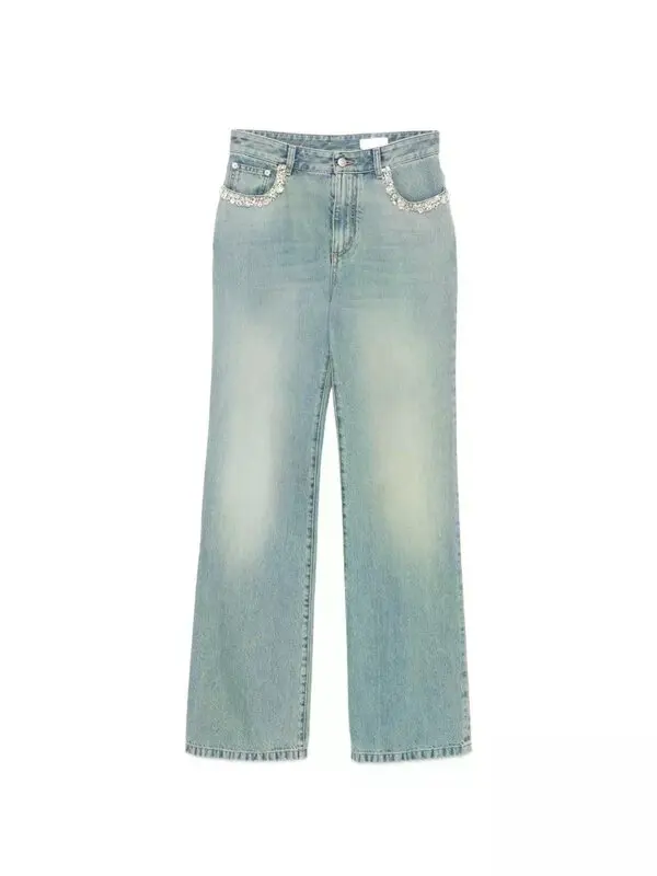 Alexander McQueen Crystal-embellished Jeans