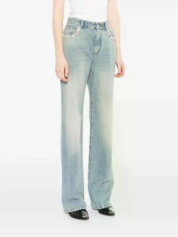 Alexander McQueen Crystal-embellished Jeans