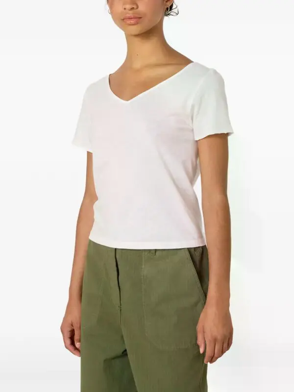 American Vintage Aksun V-neck T-shirt - White