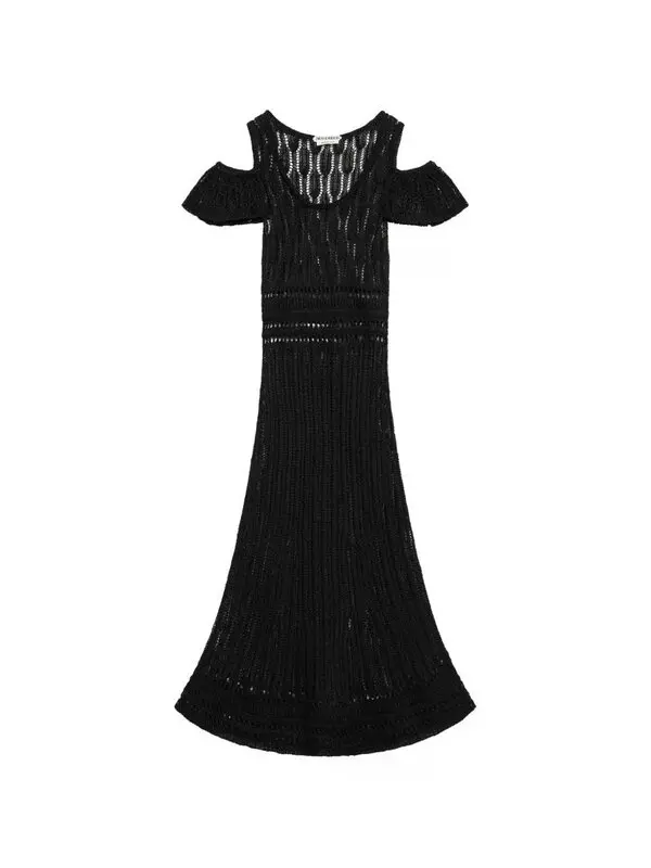 JW Anderson Crochet-knit Midi Dress - Black