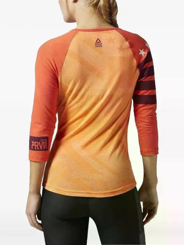 REEBOK Striped V-neck T-shirt