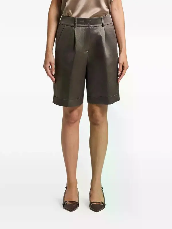 Peserico Pleated Turn-up Shorts