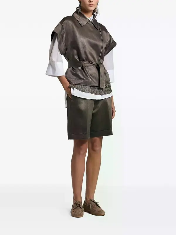 Peserico Pleated Turn-up Shorts