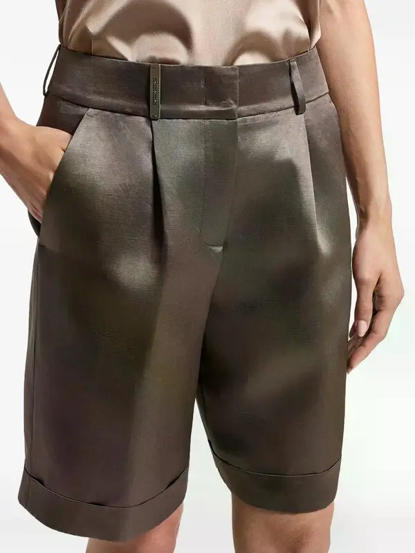 Peserico Pleated Turn-up Shorts