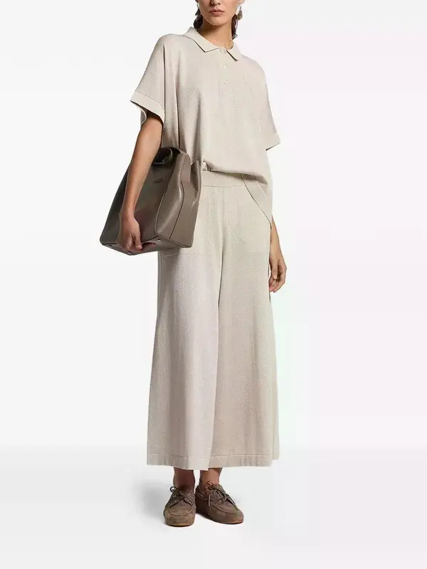 Peserico Lurex-detail Trousers - Neutrals