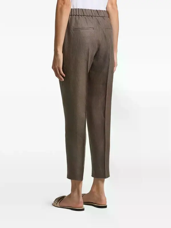 Peserico Elasticated-waist Trousers - Brown