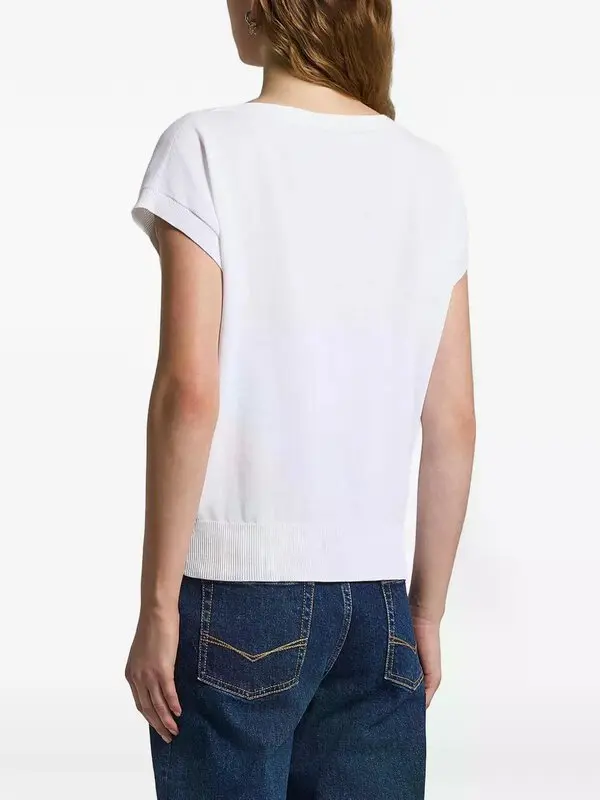 Peserico Pocket Knitted T-shirt - White
