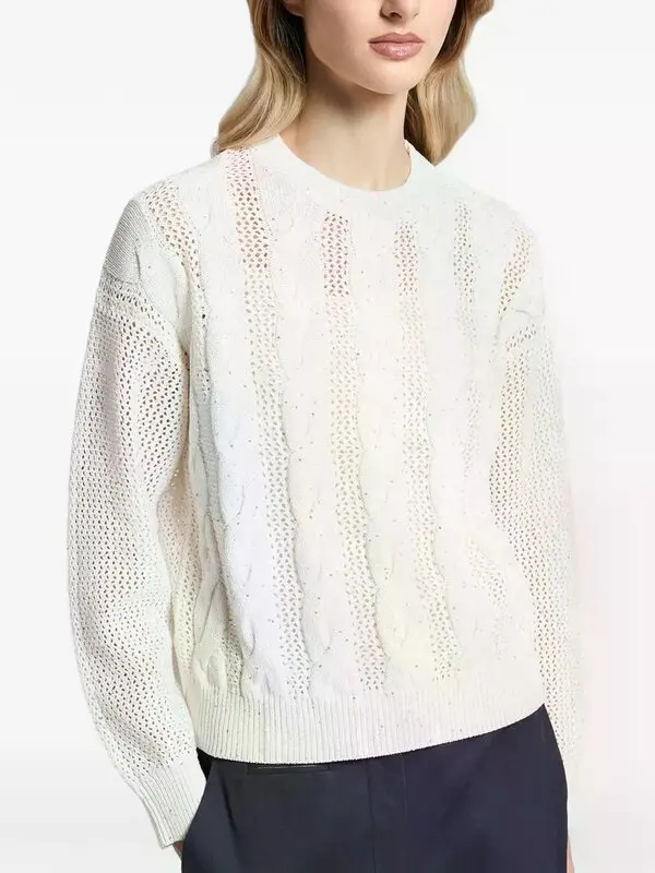 Peserico Sequin Cable Knit Sweater