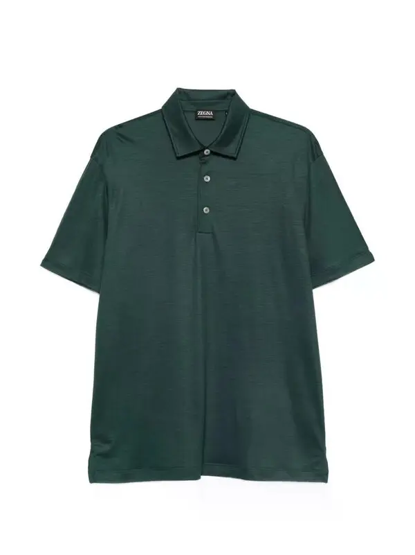 Zegna Buttoned Wool Polo Shirt