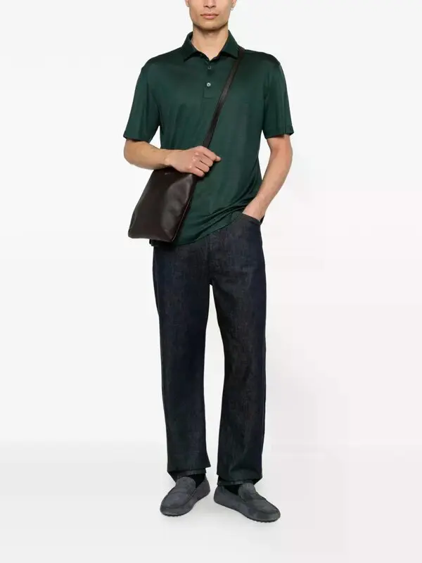 Zegna Buttoned Wool Polo Shirt