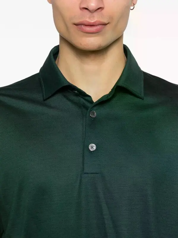 Zegna Buttoned Wool Polo Shirt