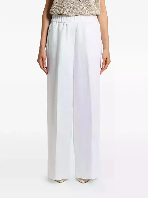 Peserico Herringbone Wide Leg Trousers