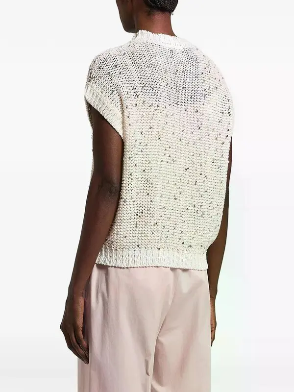 Peserico Sequined Knitted Top