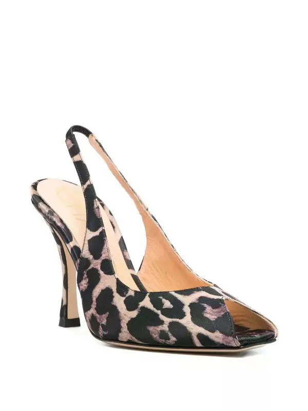 CHANTAL Leopard Print Slingback Sandals