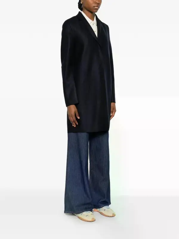 Harris Wharf London Single-breasted Coat - Blue