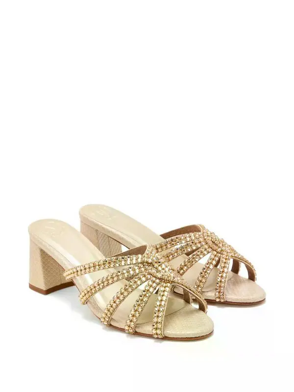 NICOLI Embellished Strappy Mules
