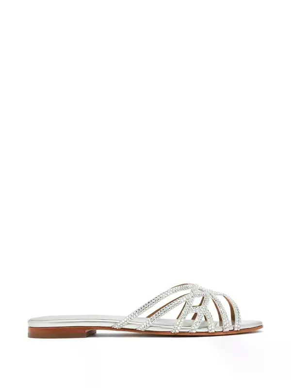 NICOLI Pasqelina Crystal-embellished Sandals - Silver