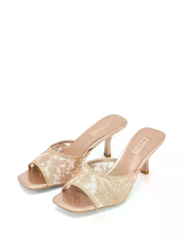 NICOLI Lace Embellished Mules