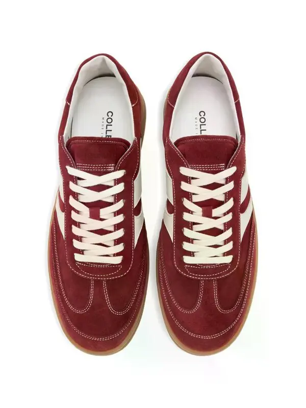 COLLEGIUM Striped Lace-up Sneakers - Red