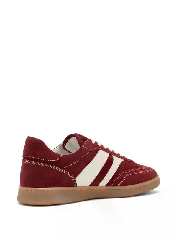COLLEGIUM Striped Lace-up Sneakers - Red
