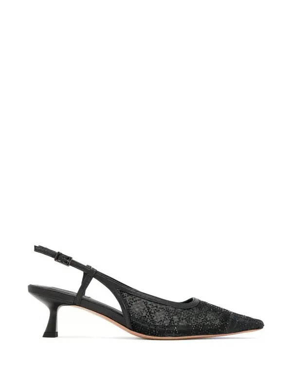 NICOLI Mysha Crystal-embellishment Pumps - Black