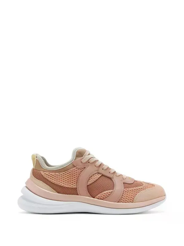 FERRAGAMO Lace-up Mesh Sneakers - Pink