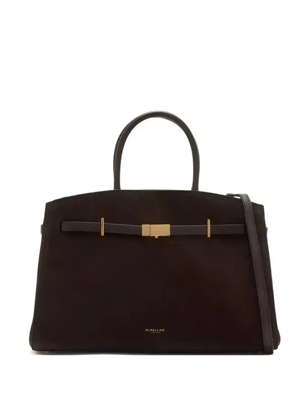 DEMELLIER Midi Hudson Buckle-strap Tote Bag - Brown