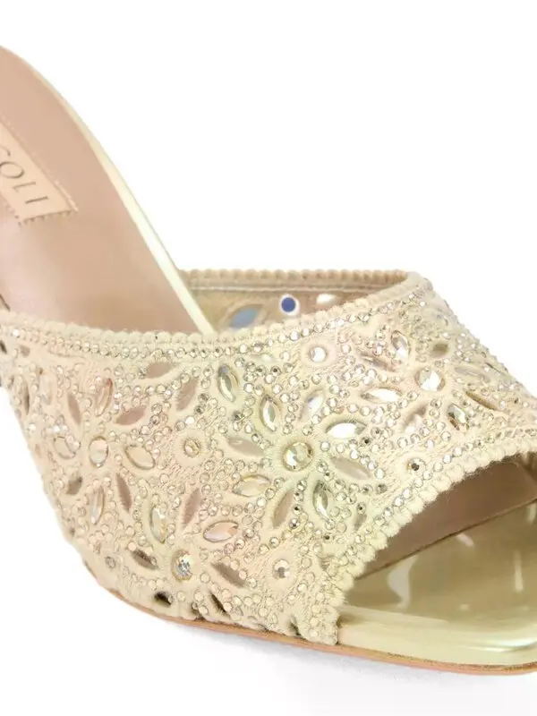 NICOLI Embellished Heeled Mules