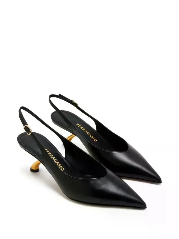 FERRAGAMO Pointed-toe Leather Pumps