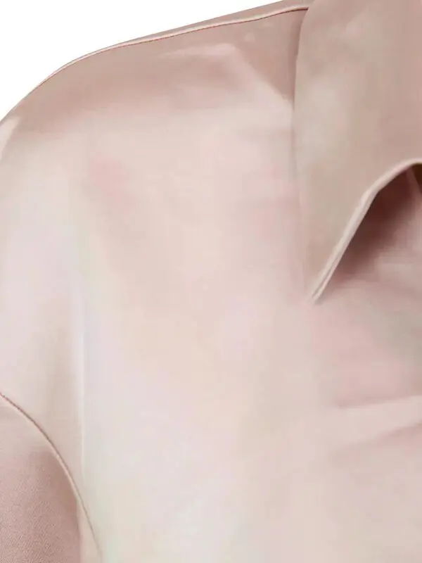 Andamane Lilia Cowl-neck Collared Blouse - Pink