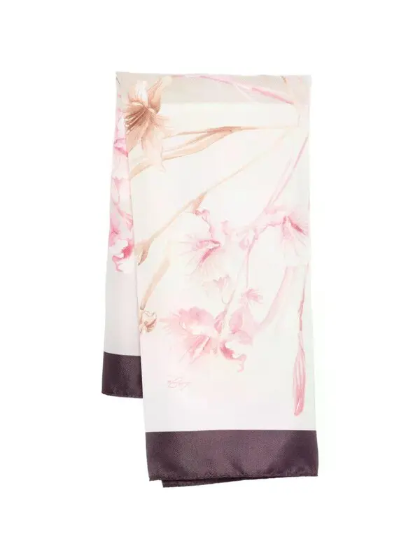 Liu Jo Floral-print Scarf - Neutrals