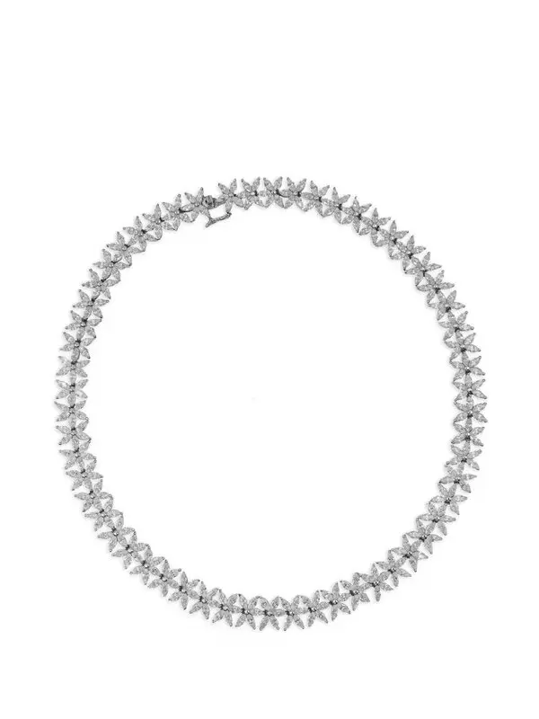 JUWELINA PARIS Marchesa Flower Necklace - Silver