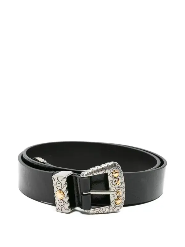 Pinko Floral-buckle Belt - Black