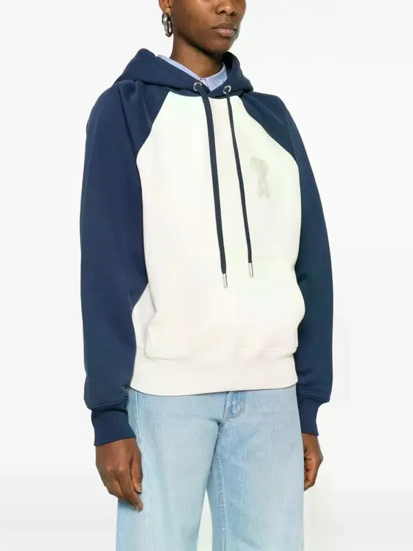 Ami Raglan-sleeves Hooded Sweatshirt