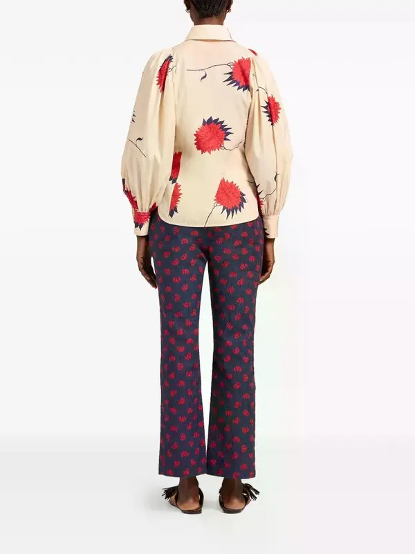 La DoubleJ Floral Cigarette Trousers