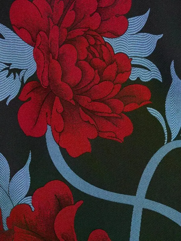 La DoubleJ Floral Jacquard Pencil Skirt - Black