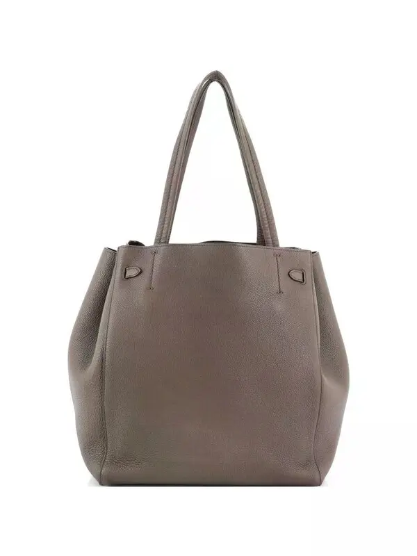 Celine Phantom Tie Cabas Leather Medium Tote Bag - Neutrals