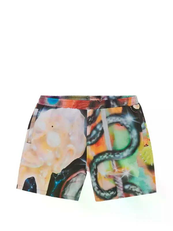 IUTER Print-detail Swim Shorts - Orange