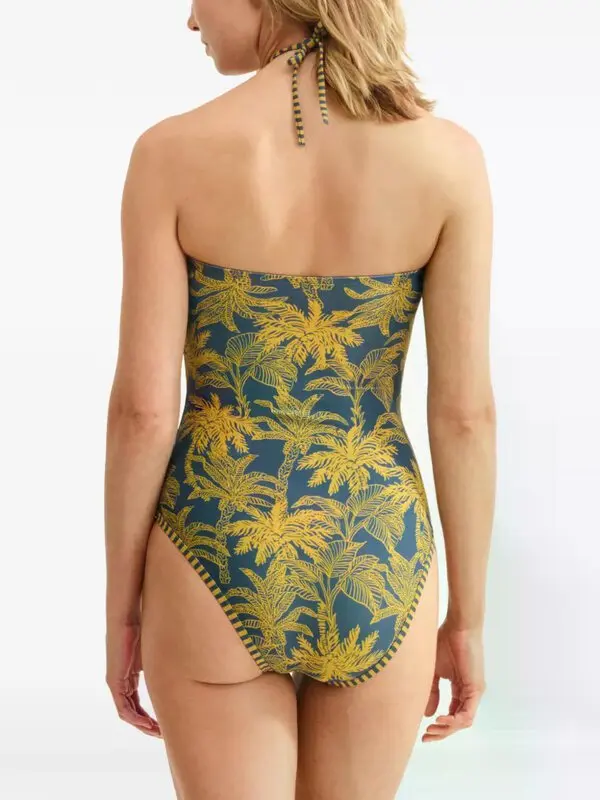 ERES Printed Tie-neck One-piece Swimsuit - Multicolour