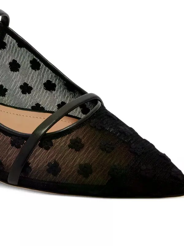 MALONE SOULIERS Maureen Leather-straps Flat Mules - Black