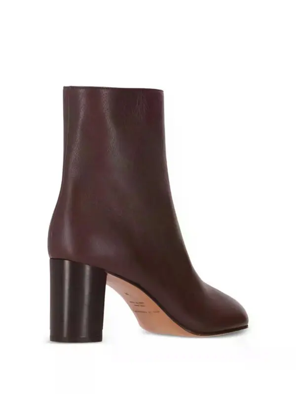 NICCOLO PASQUALETTI Obliqua Leather Ankle Boots - Brown