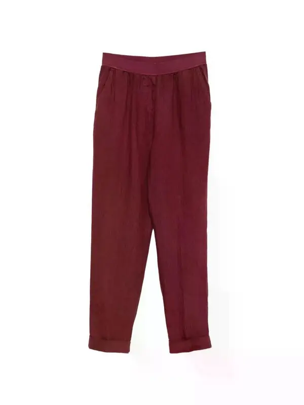 ROSSO 35 Cuffed Linen Trousers