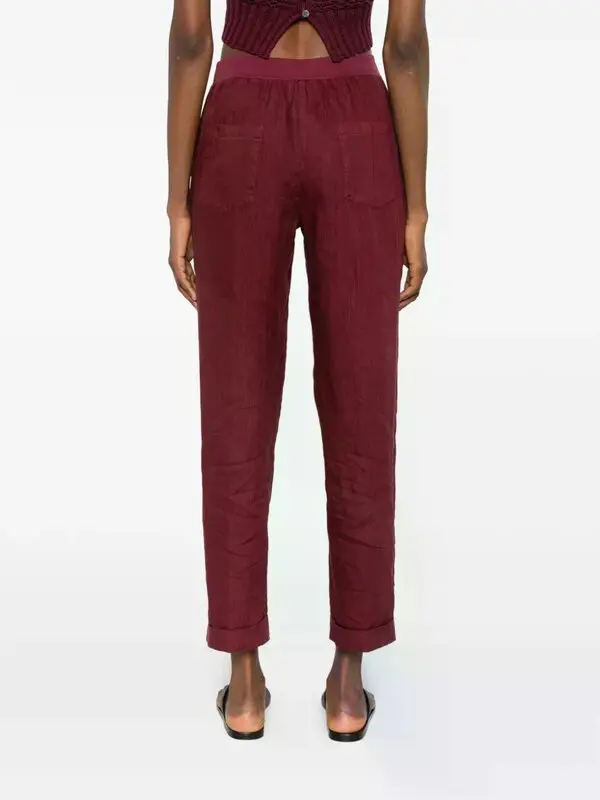 ROSSO 35 Cuffed Linen Trousers