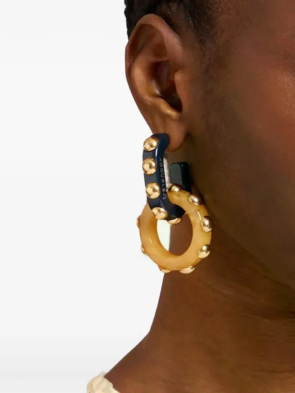 La DoubleJ Studded Hoop Earrings
