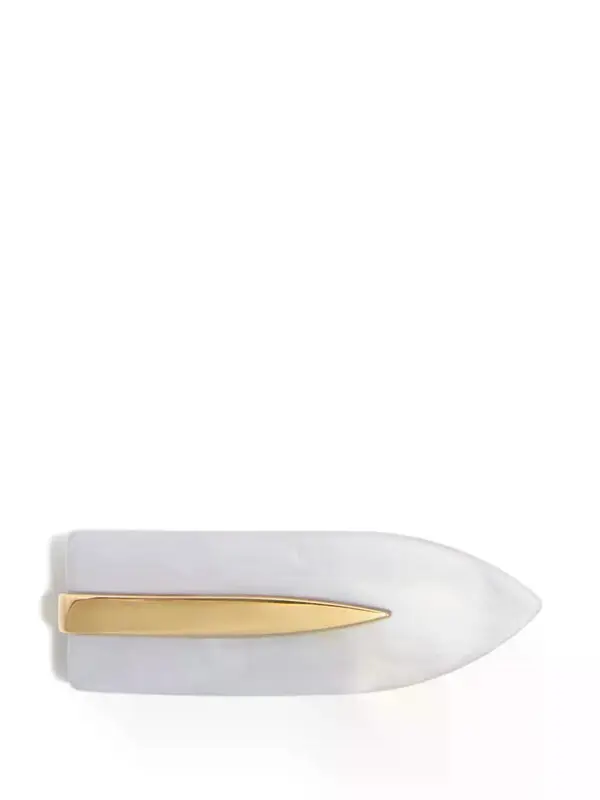 La DoubleJ Bar Hair Clip - White