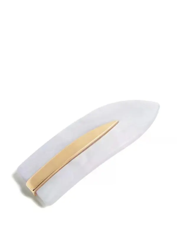 La DoubleJ Bar Hair Clip - White