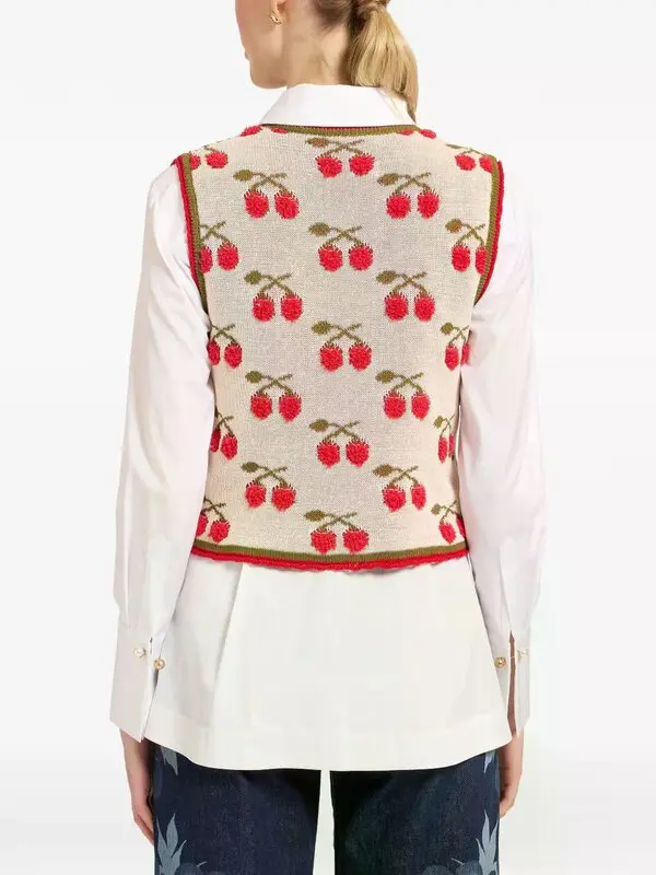 La DoubleJ Cherry Tie Gilet - Neutrals